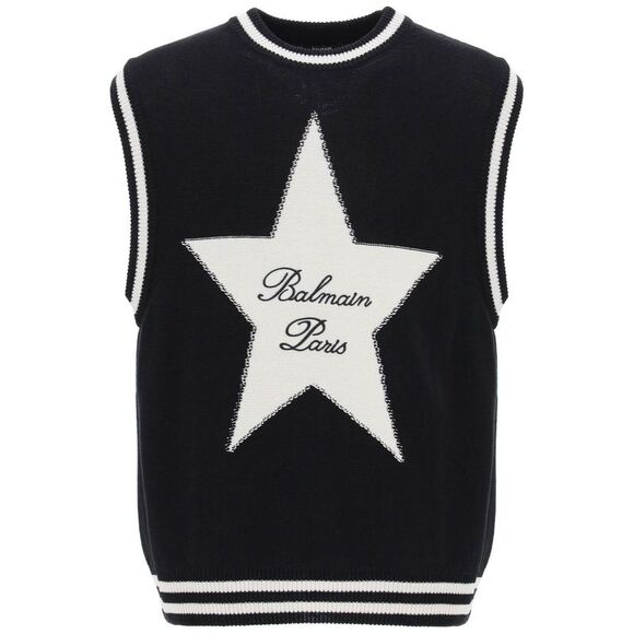 Balmain | Sweaters | Balmain Vest With Star Intarsia | Poshmark
